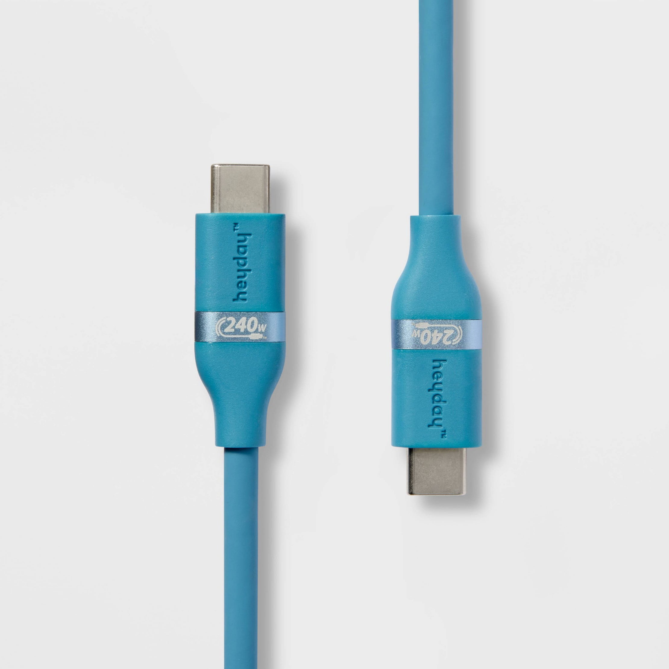 6' USB-C to USB-C Fast Charging Silicone Cable Bluebird - Walmart.com