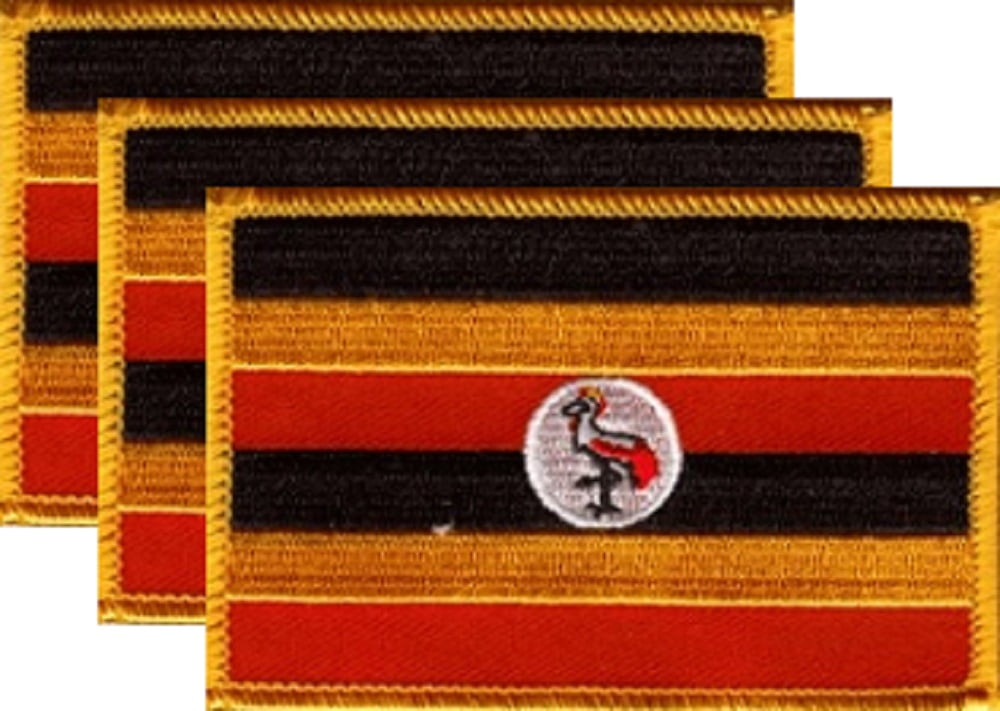 6 Uganda Flag Patches, Embroidered Iron On or Sew On, Measures 3.50" x ...