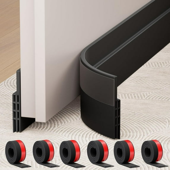 6 Under Door Draft Stopper, Adjustable Door Sweep Anti- Weather ...