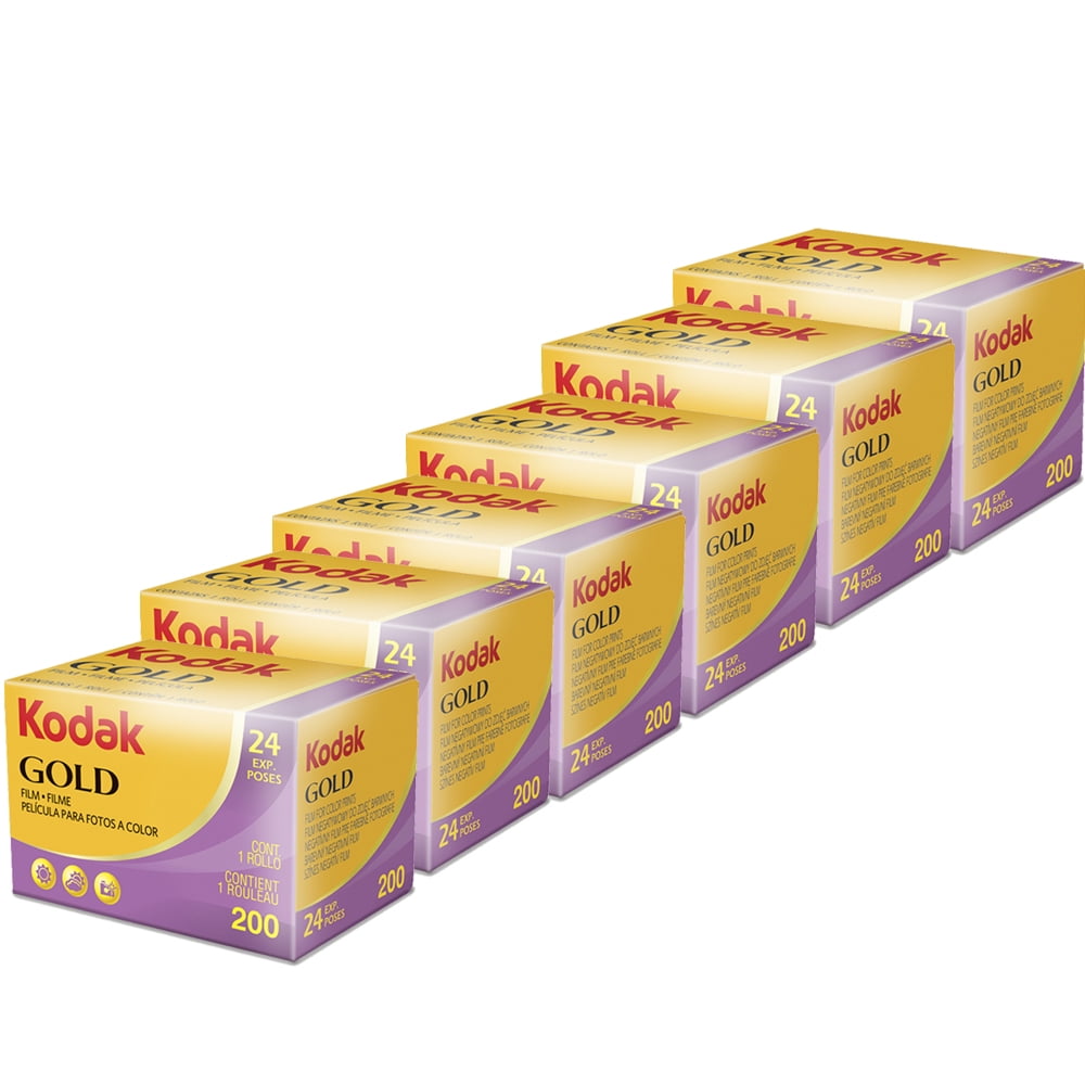 6 Units Kodak GOLD 200 Color Negative Film 35mm Roll Film, 24 Exposures ...