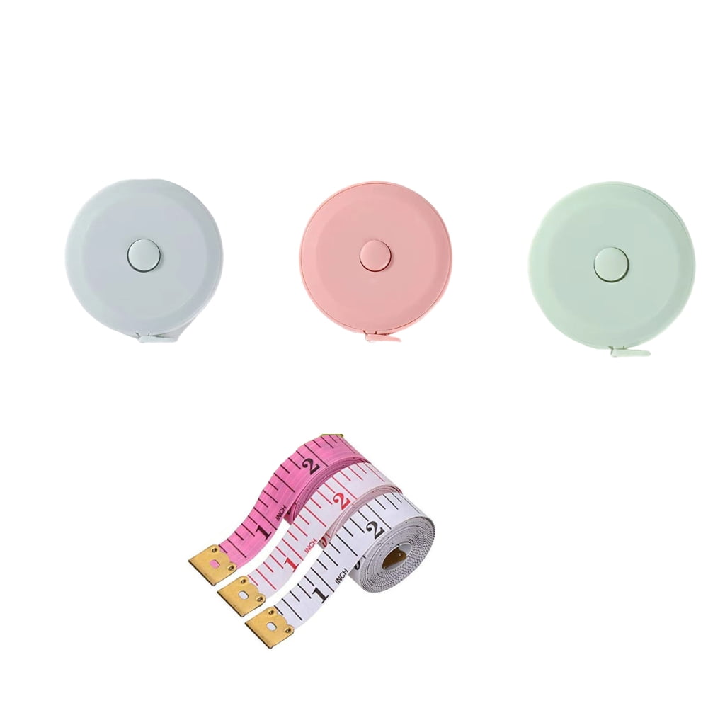 6 Units Mini Sewing Tape Measure with Metal Tip Portable Double Scale ...