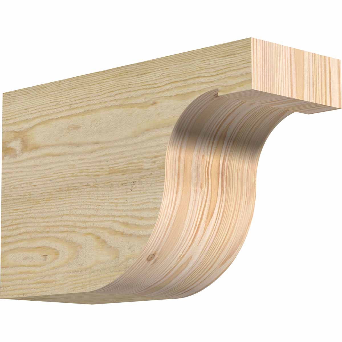 6"W x 10"H x 16"L Del Monte Rough Sawn Rafter Tail, Douglas Fir ...