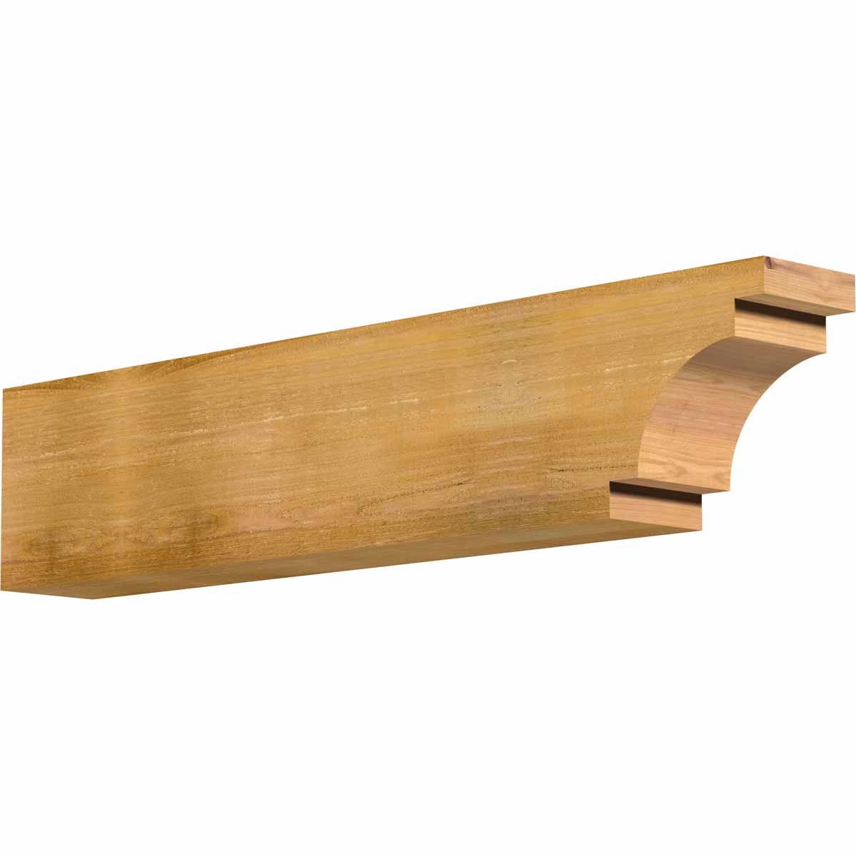 6"W x 10"H x 48"L Mediterranean Rough Sawn Rafter Tail, Western Red ...