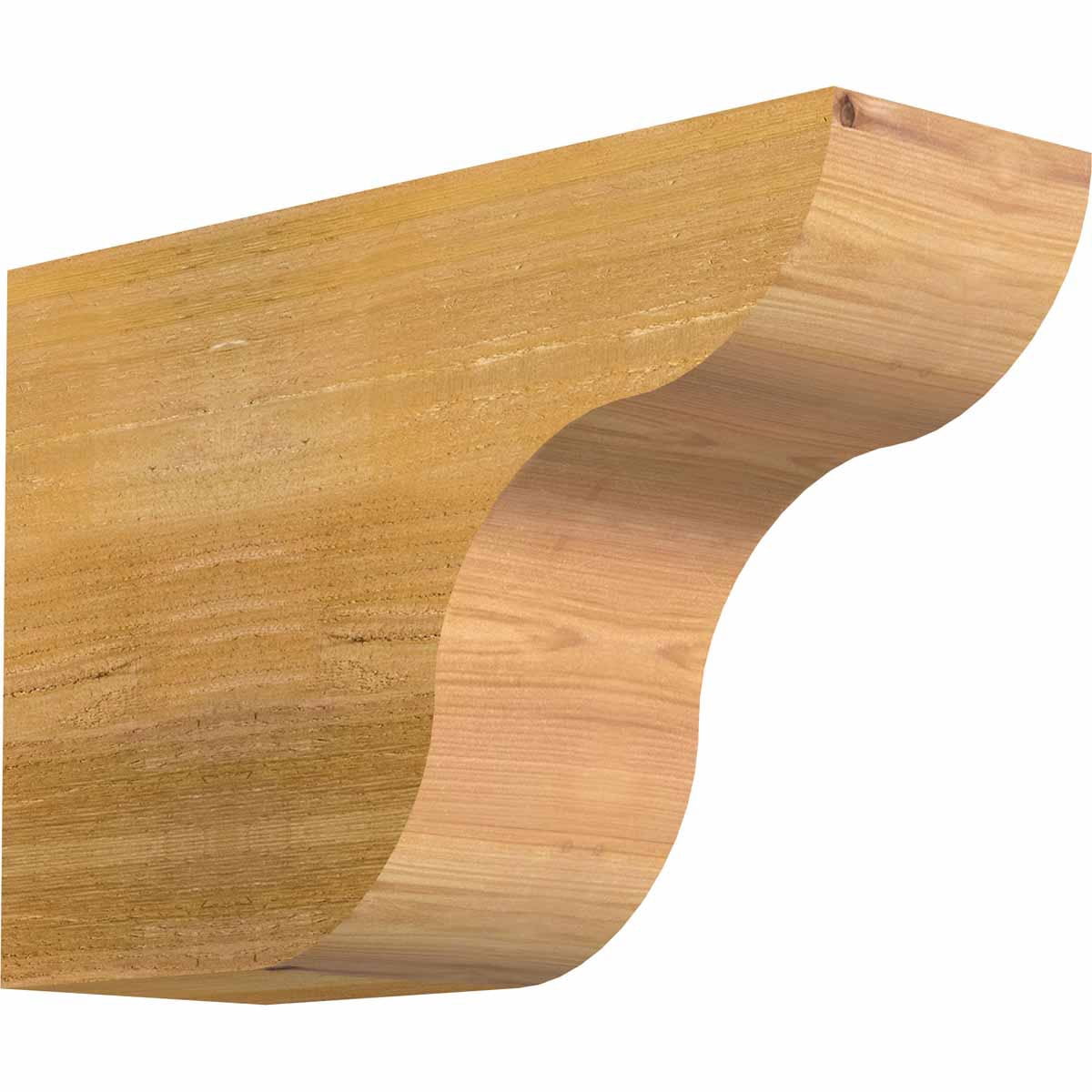 6"W x 12"H x 18"L Carmel Rough Sawn Rafter Tail, Western Red Cedar ...