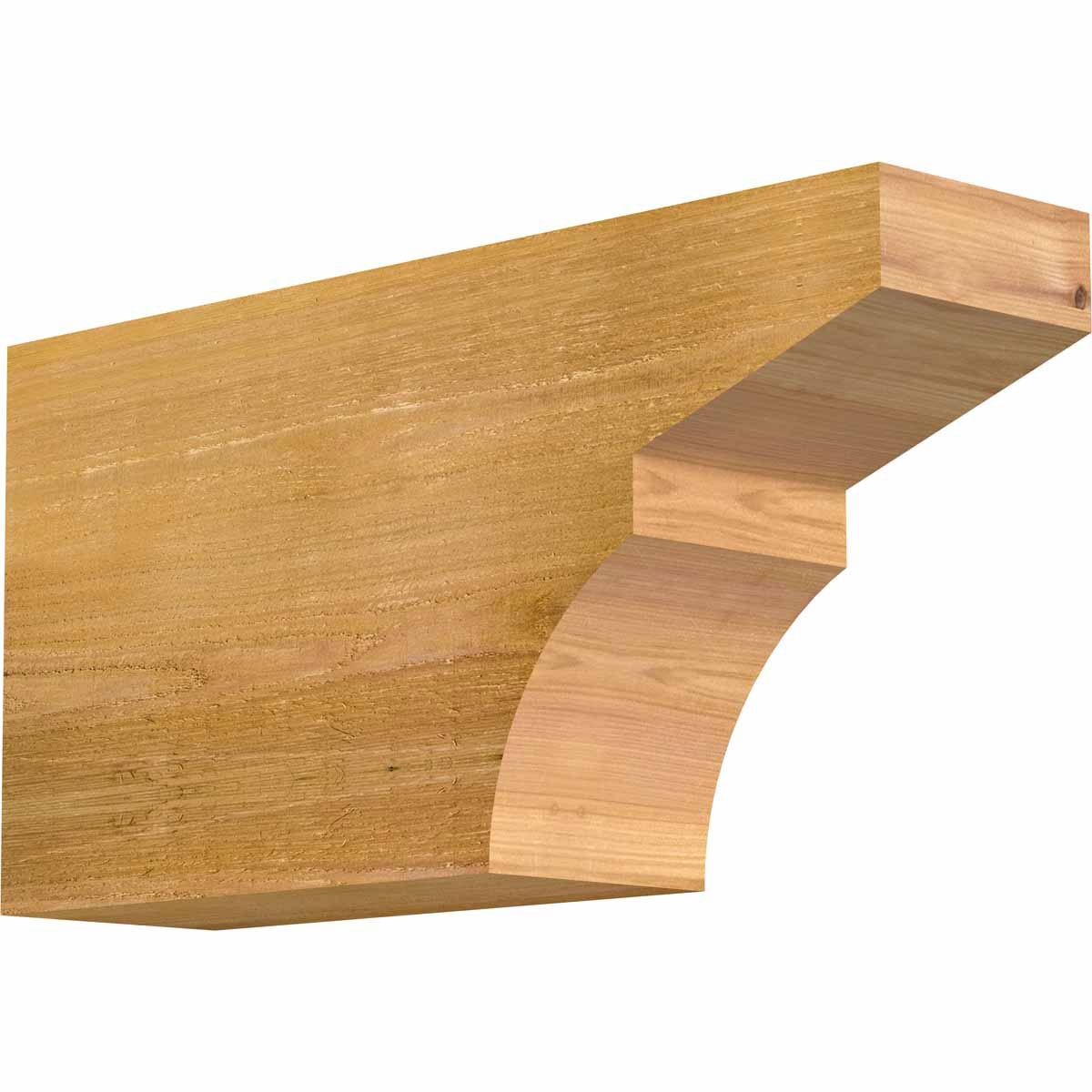 6"W x 12"H x 24"L Monterey Rough Sawn Rafter Tail, Western Red Cedar ...