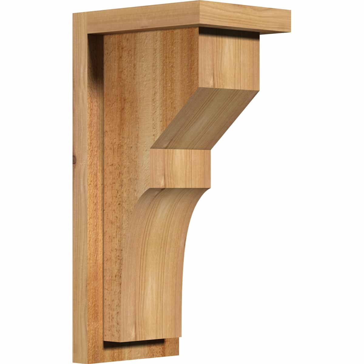 6"W x 8"D x 16"H Monterey Rough Sawn Corbel w/Backplate, Western Red ...
