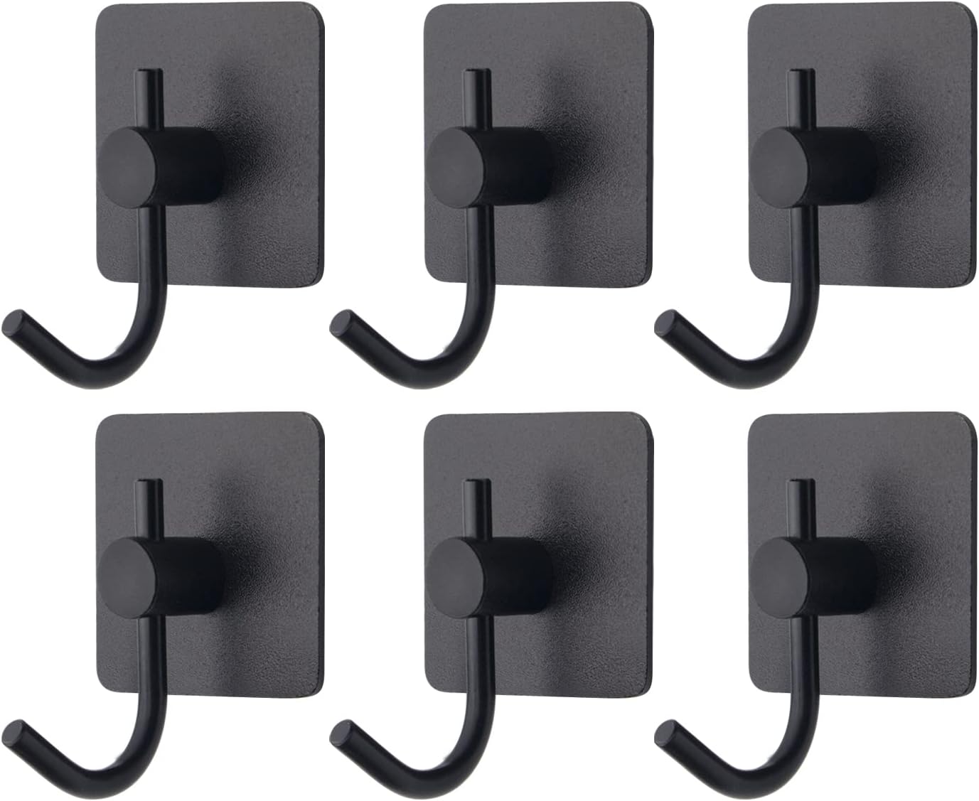 6 Wall Hooks, Sticky Holder Towel Hooks for Coat, Hat, Key, Clothes ...