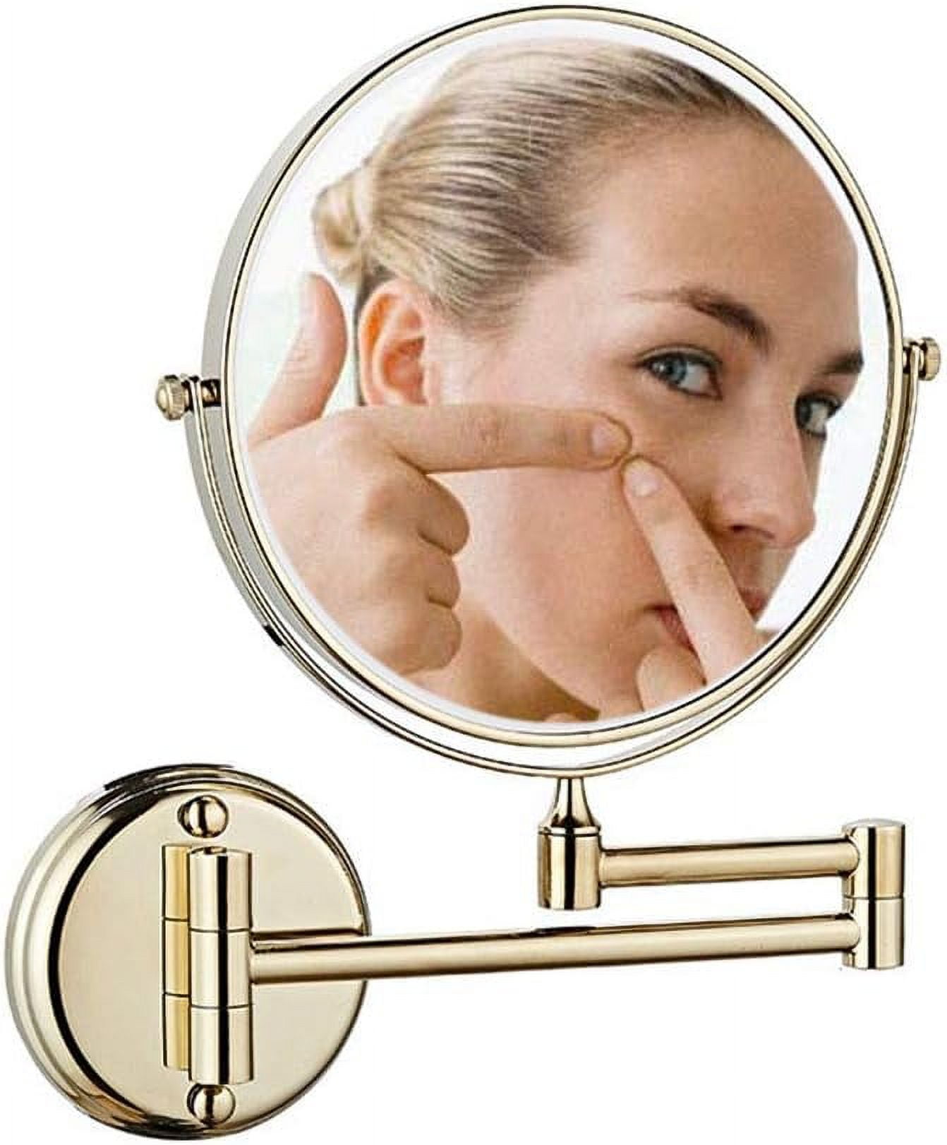 6 in Wall Mounted Makeup Mirror, Magnifying Wall Bathroom Mirror with 3 ...