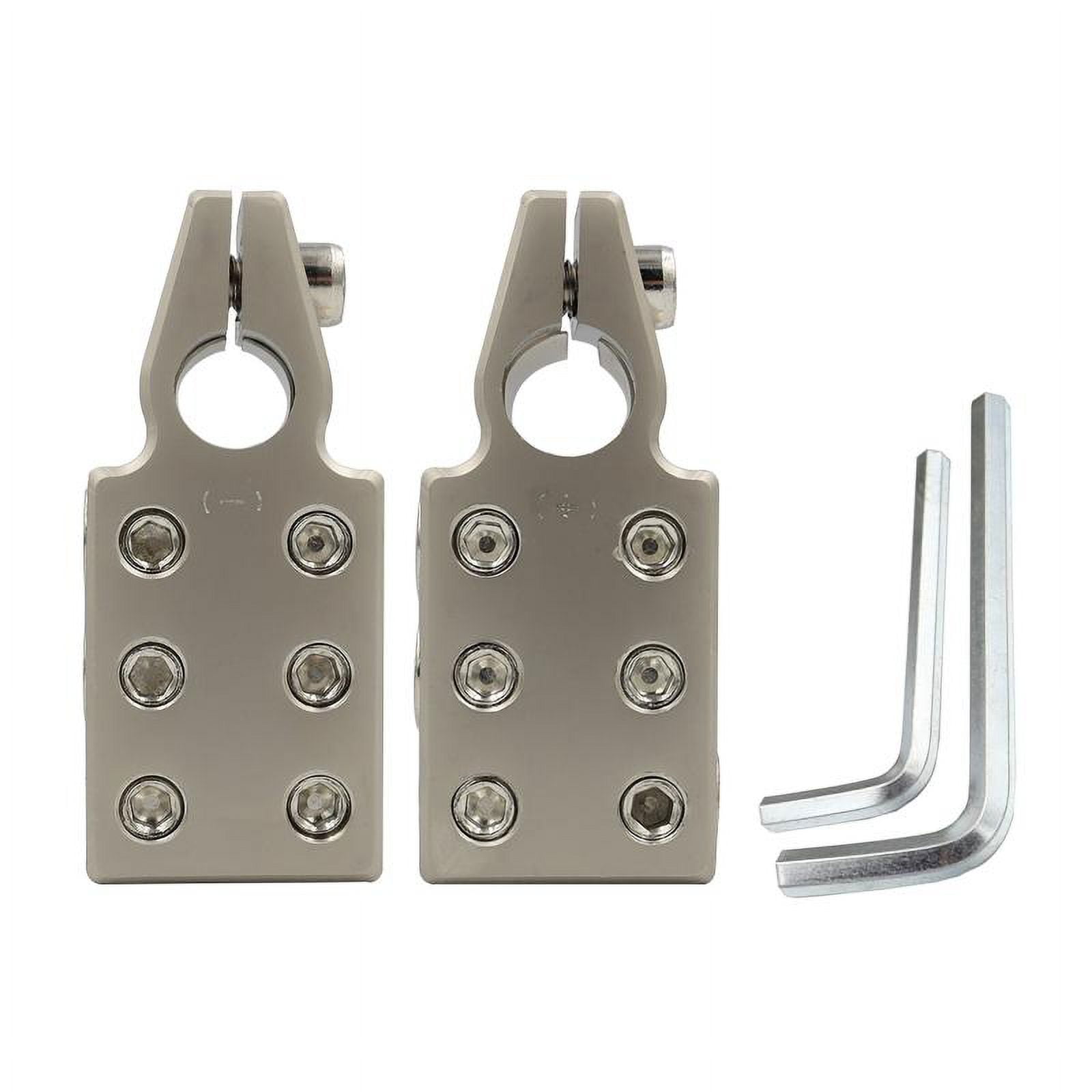 6 Way Battery Terminal Clamp 1/0 2 4 6 8 AWG Gauge Positive Negative ...