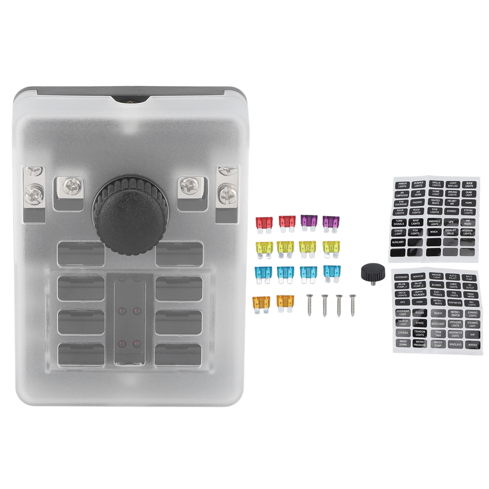 6 Way Blade Fuse Block Fuse Box Holder with LED Indicator for ...