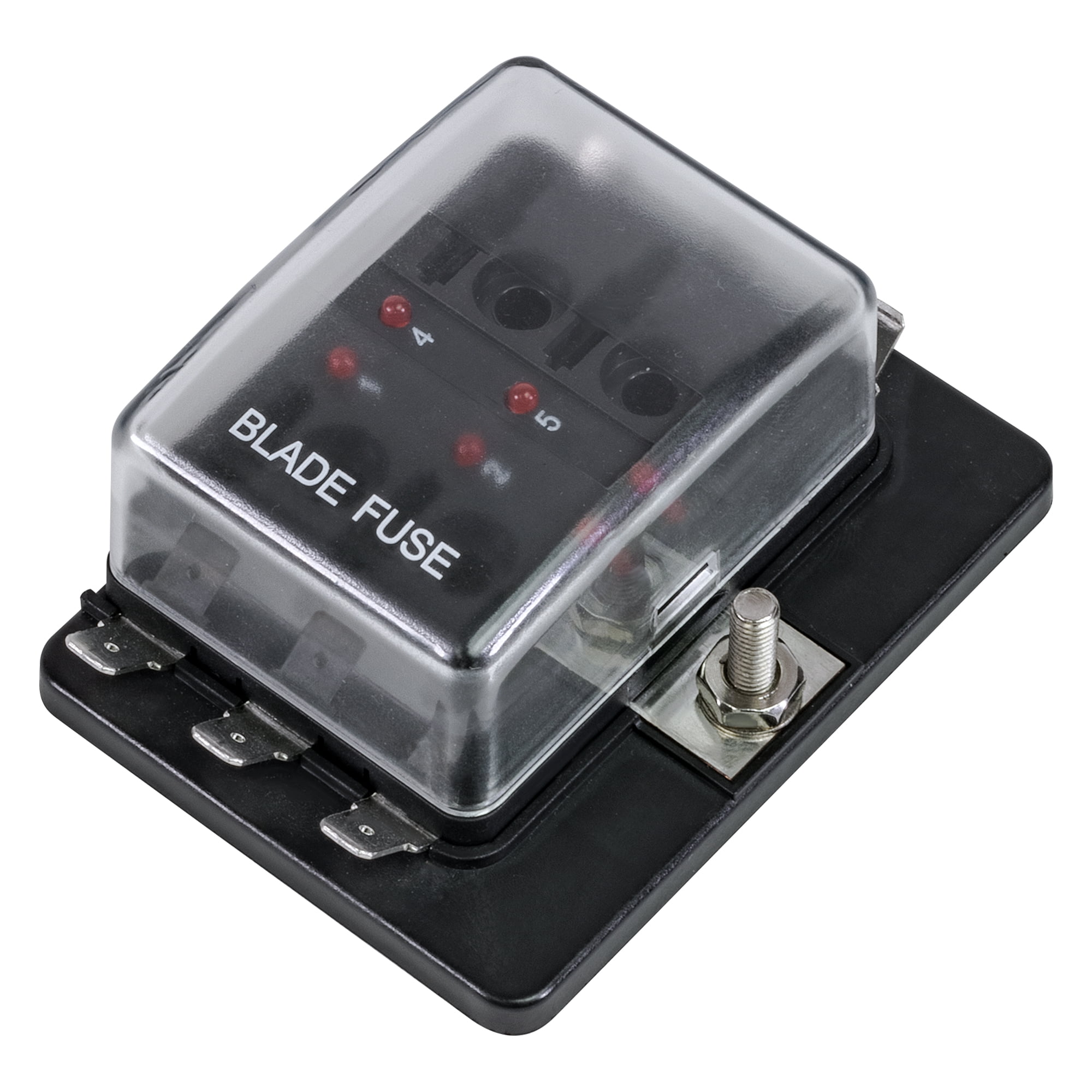 6-Way Blade Fuse Box [LED Indicator for Blown Fuse] [Protection Cover ...