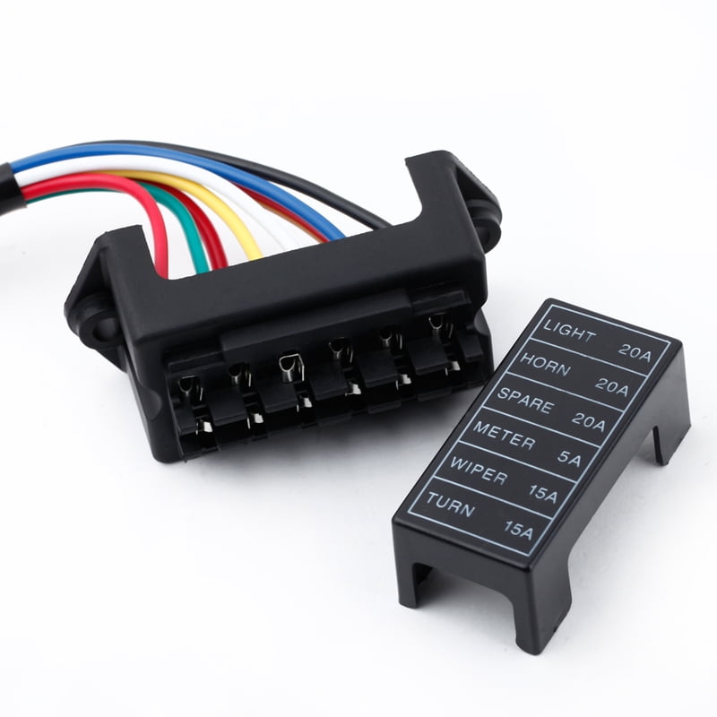6 Way DC32V Circuit Car Trailer Auto Blade Fuse Box Block Holder ATC ...