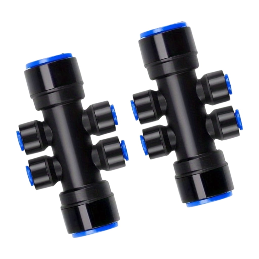 6 Way Drip Irrigation Splitter 1/4inch Water Flowing Control Fitting ...