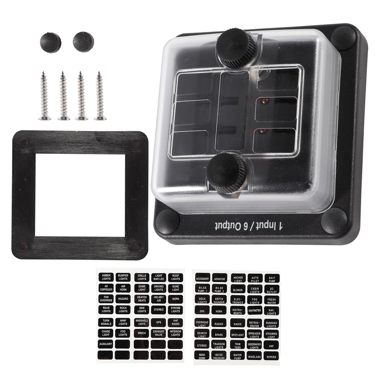 6 Way Fuse Block Box W/Negative Bus, Updated Automotive Blade Fuse ...