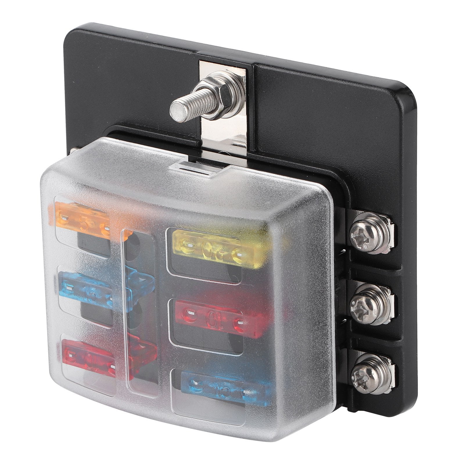 6 Way Fuse Holder PBT Box with LED Indicator for Car Marine Boat Yacht ...