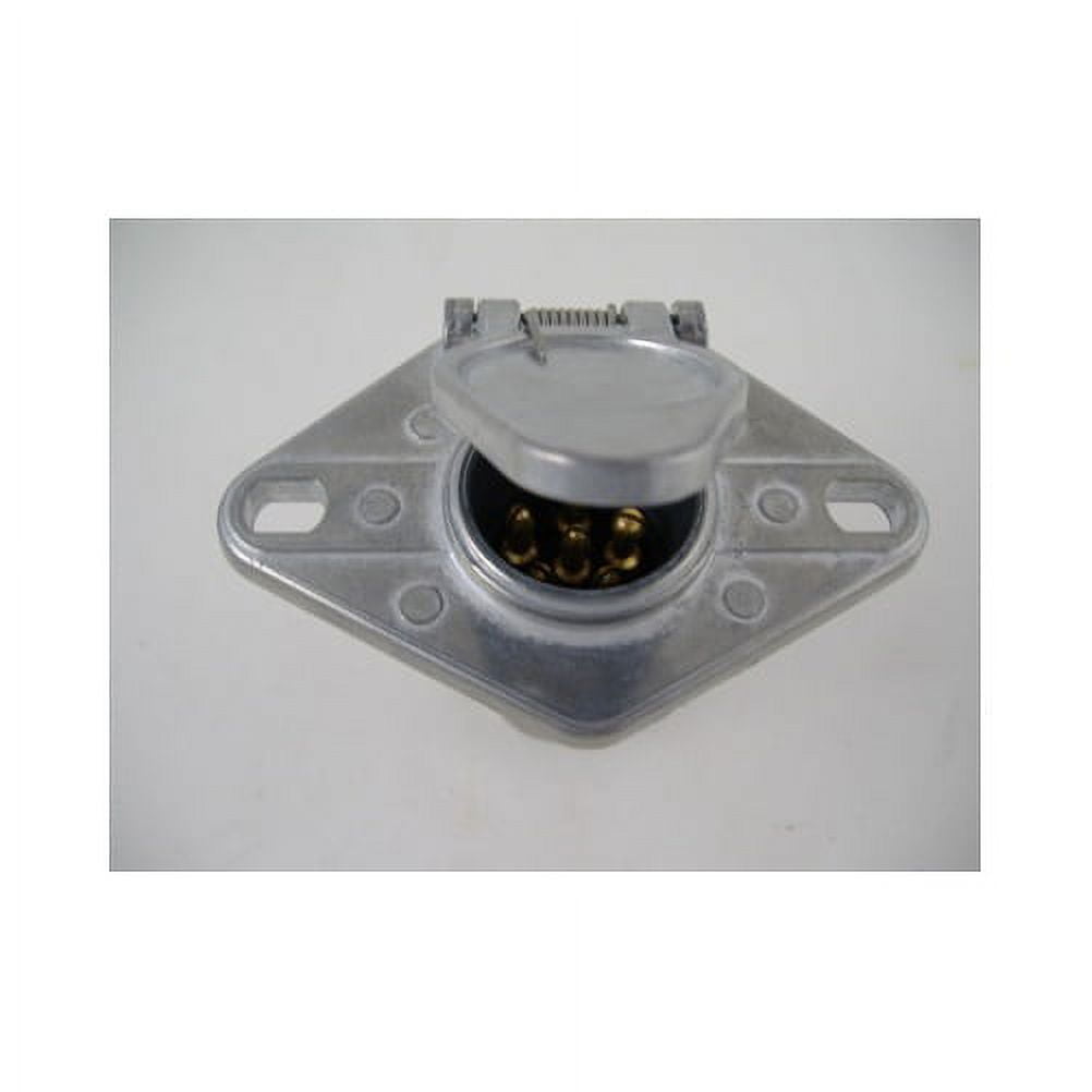 United Pacific 6 Way Round Split Pin Socket, Trailer Wiring Chrome ...