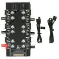 6 Way Splitter Hub 4PIN PWM Speed Regulation 3PIN ARGB Light Control ...