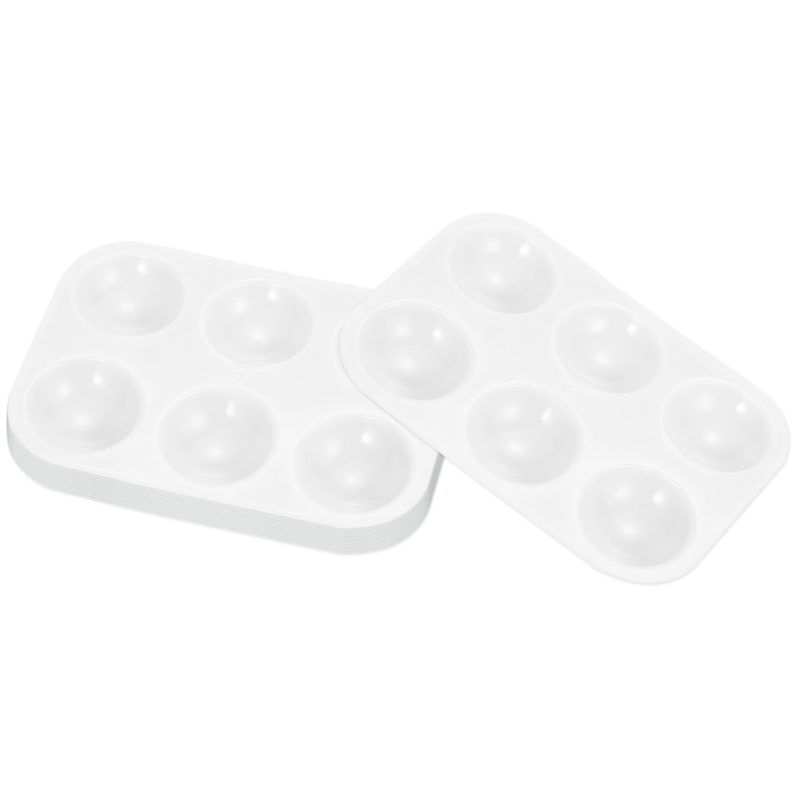 6 Wells Paint Tray Palette, 12Pcs Rectangular Plastic Painting Pallet ...