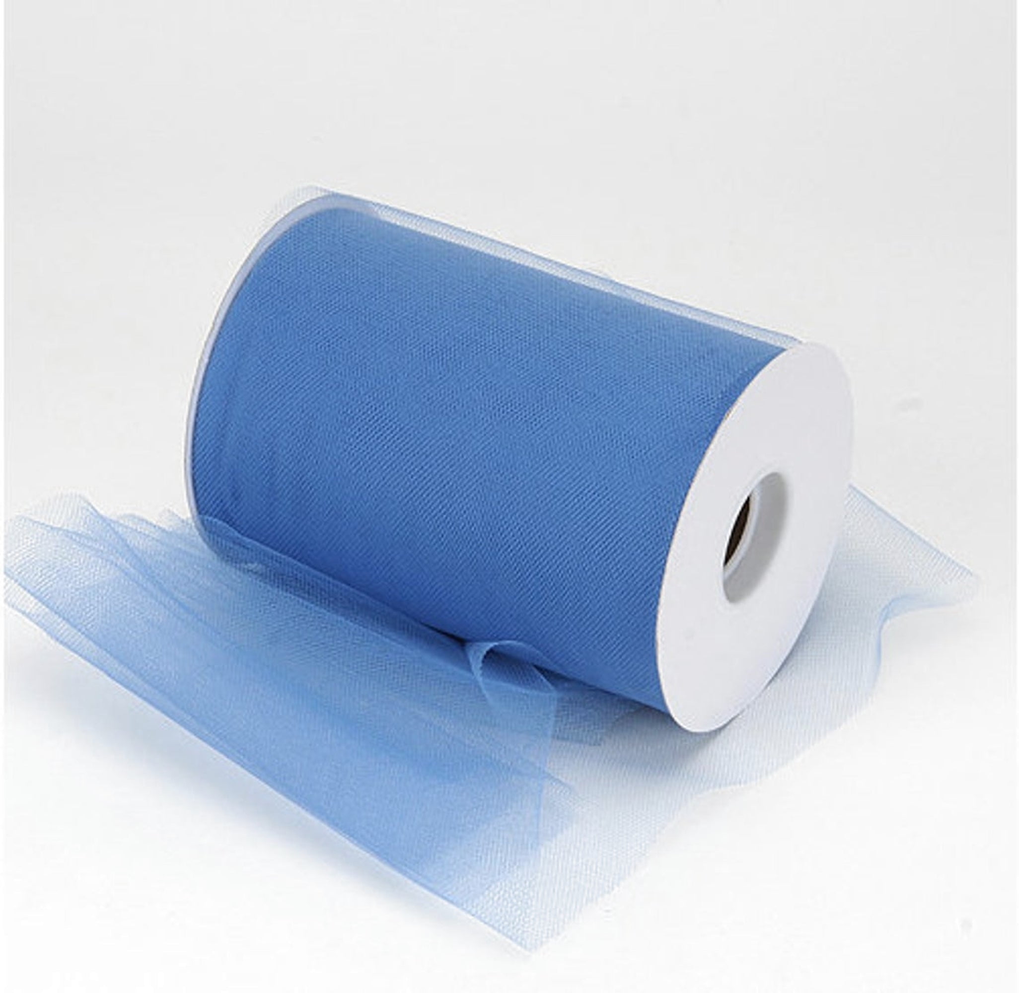 6" Wide Smoke Blue Tulle Fabric - 100 Yards - Walmart.com