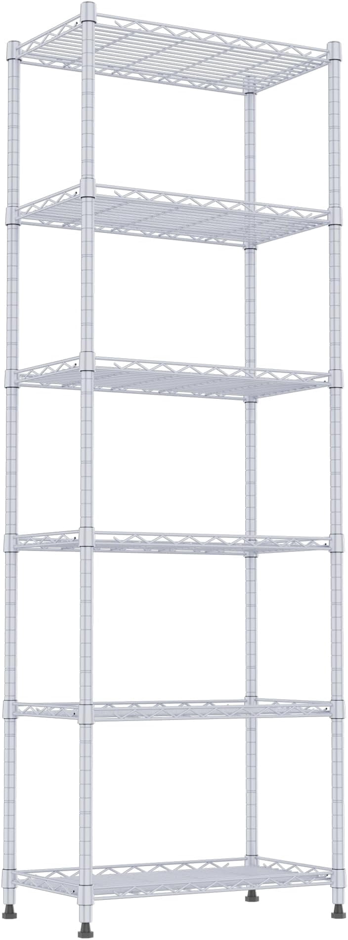 6 Wire Shelving Steel Storage Rack Adjustable Unit Shelves for Laundry ...