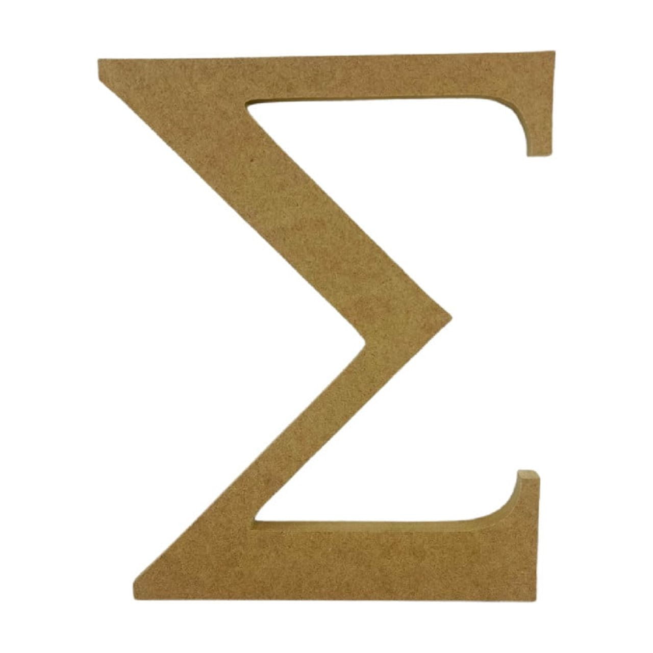 6" Wood Greek Letter Sigma Σ Unfinished, Fraternity and Sorority Greek ...