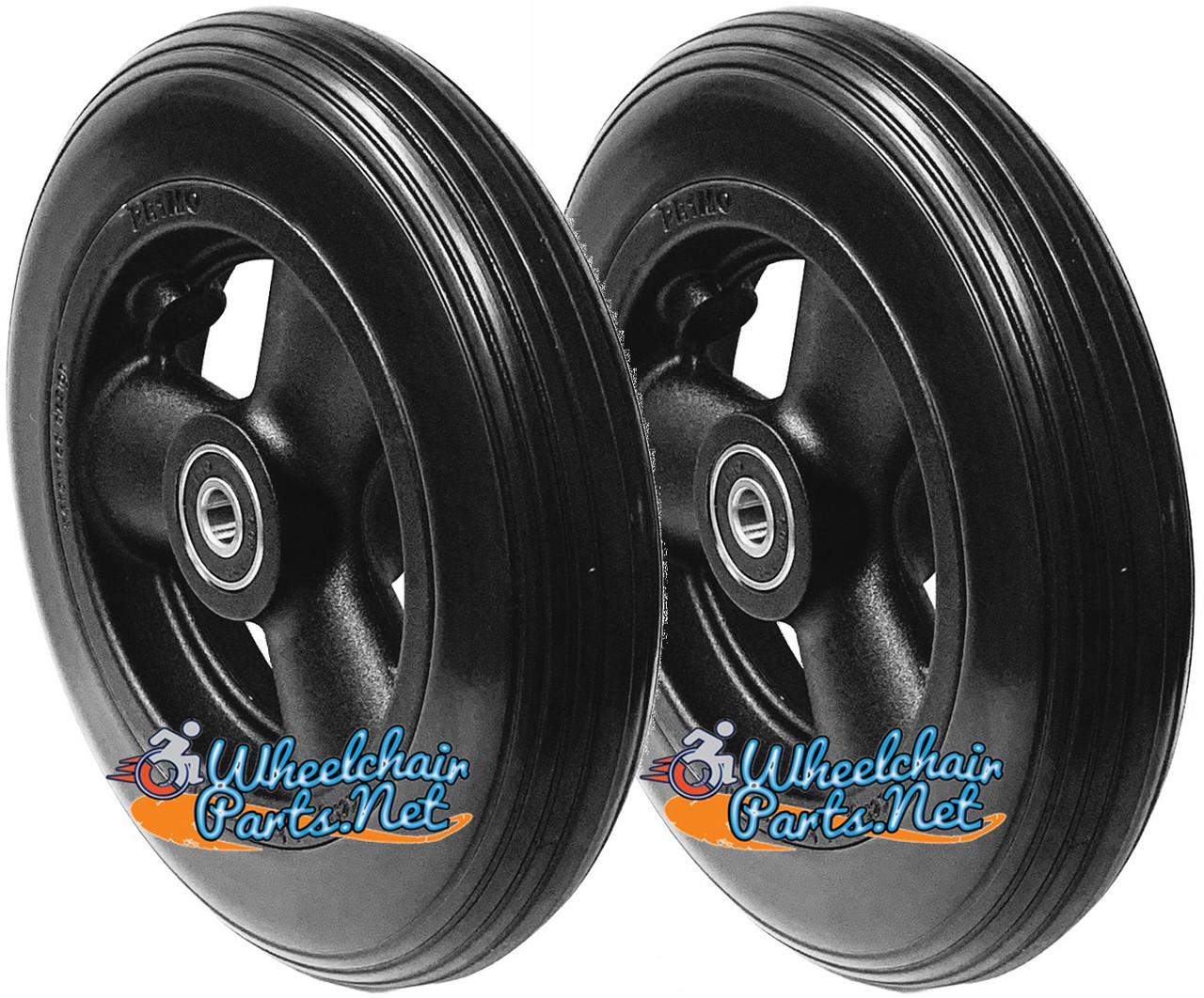 6" X 1 1/4" Composite Wheel With Rib Polyurethane Tire with 5/16 ...