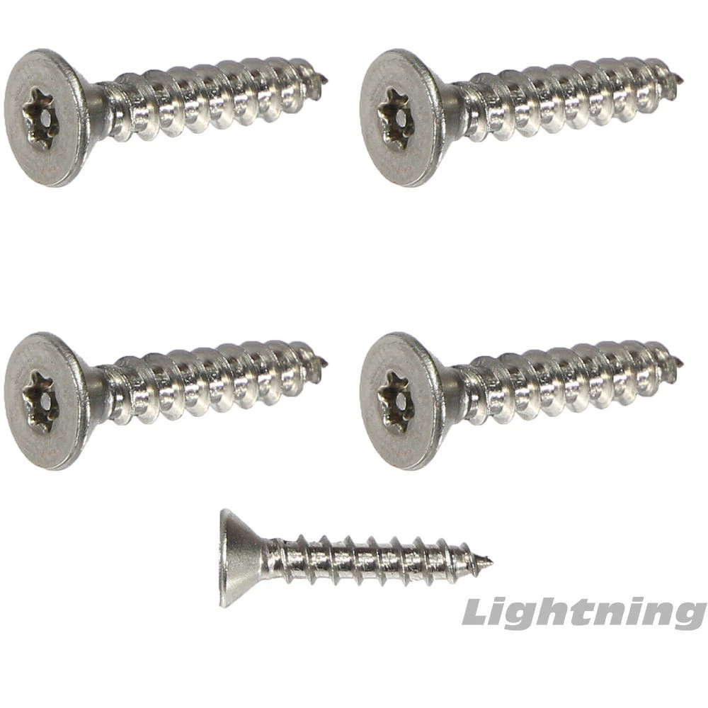 #6 X 1" Security Screws Torx Flat Head Sheet Metal Stainless Steel Qty ...