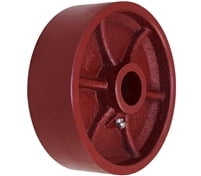 6" X 2" Red Ductile Steel Wheel | 1,500 lbs capacity - Walmart.com