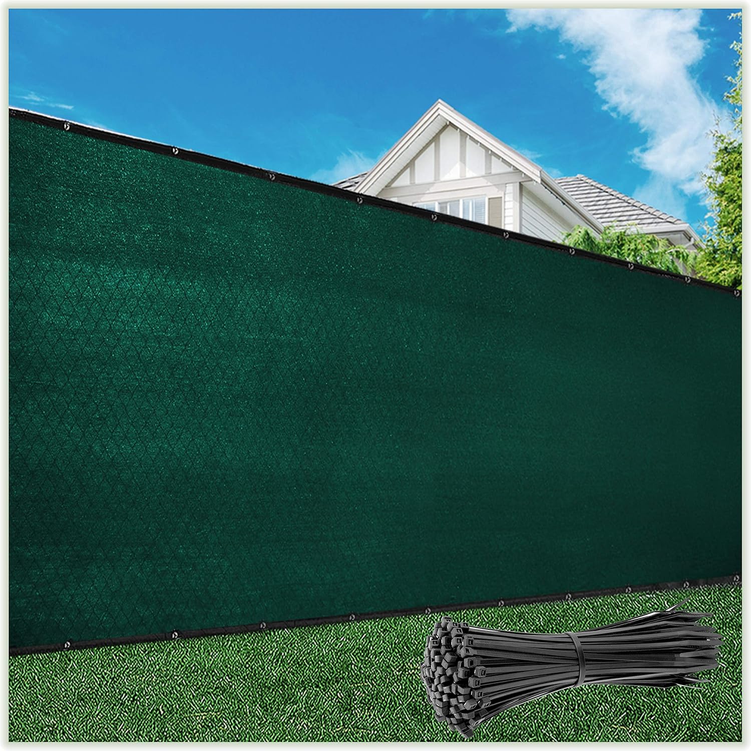 6' X 50' Green Fence Privacy Screen Windscreen Cover Fabric Shade Tarp ...