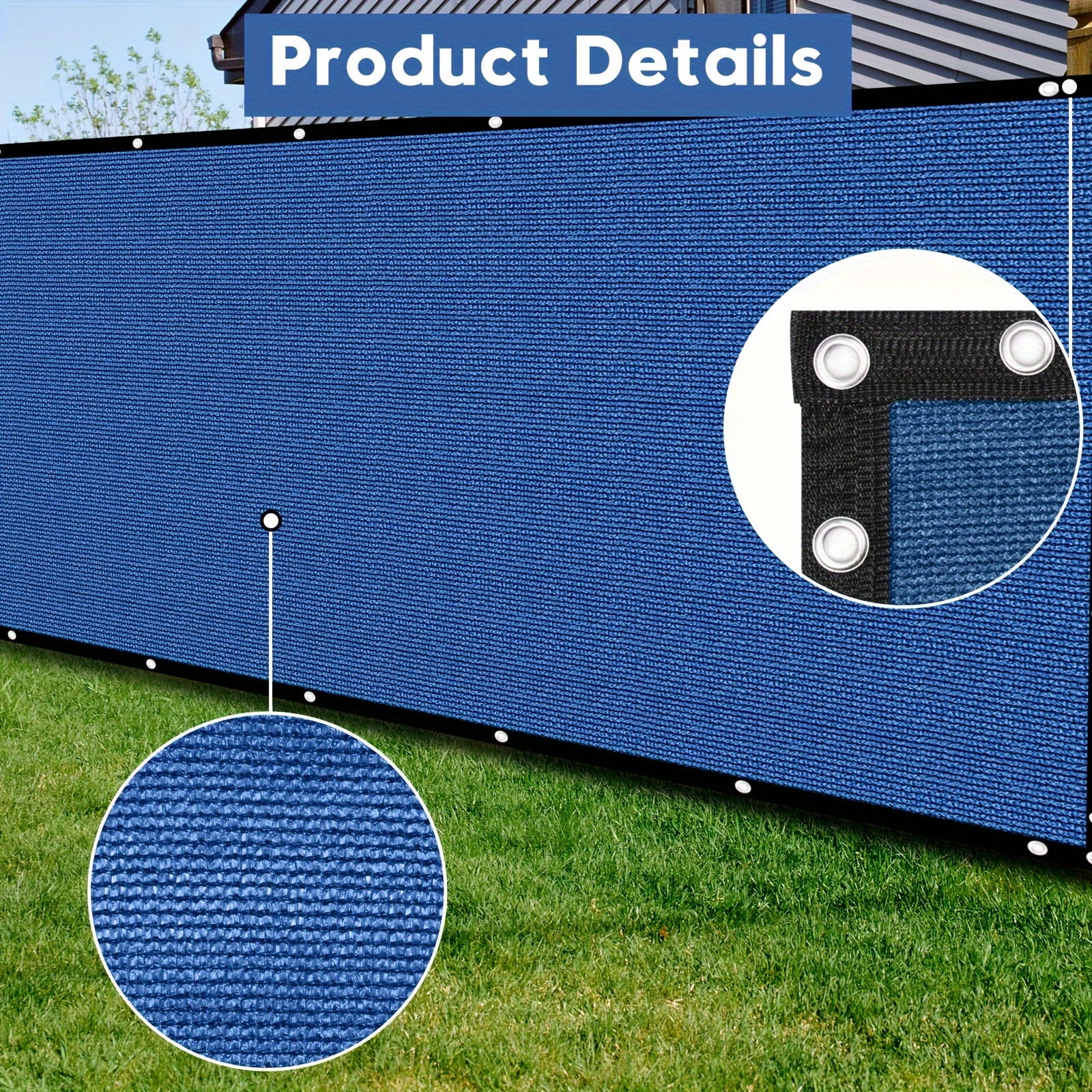 6' X 50' Privacy Screen, Outdoor Backyard Sunshade Windshield Fence ...