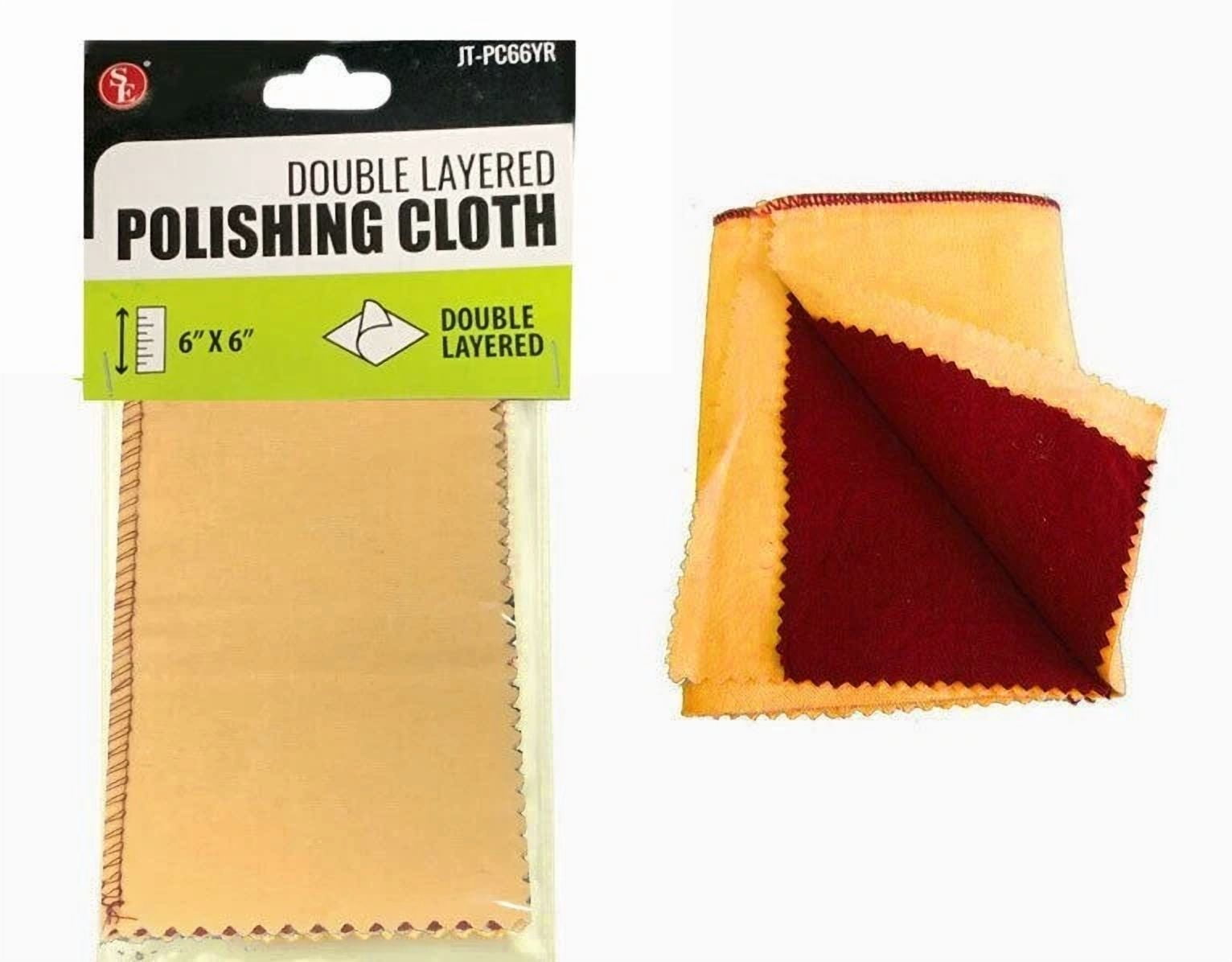 6" X 6" Double Layer Jewelry Polishing Buffing Cloth Silver Gold Metal ...