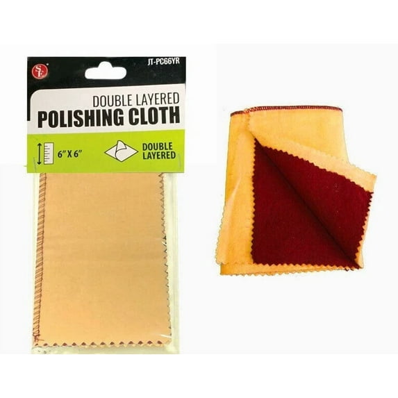 6" X 6" Double Layer Jewelry Polishing Buffing Cloth Silver Gold Metal ...