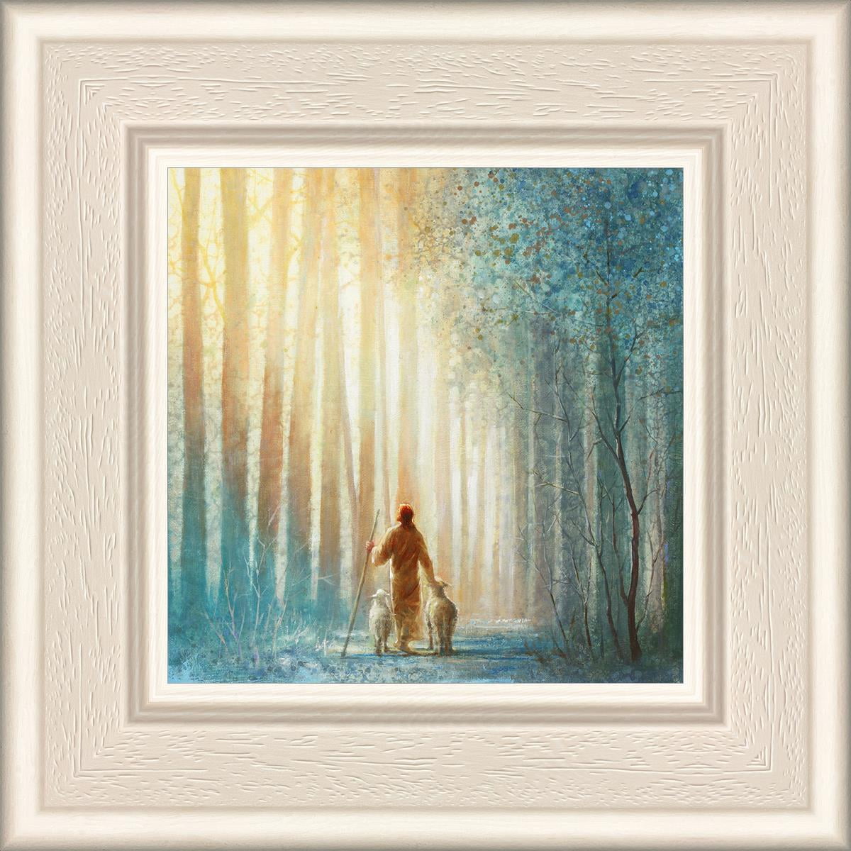 6 X 6 He Leadeth Me by Yongsung Kim With Whitewood Frame - Walmart.com