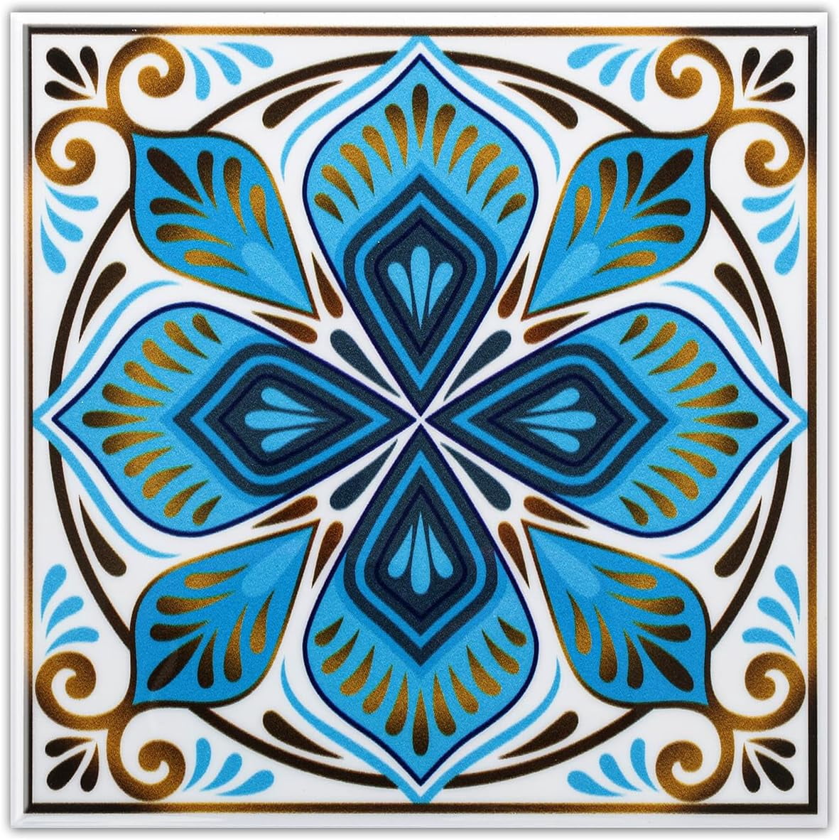 6" X 6" Waterproof Mandala Stick on Wall Tiles, 32 Moroccan Tile Peel ...