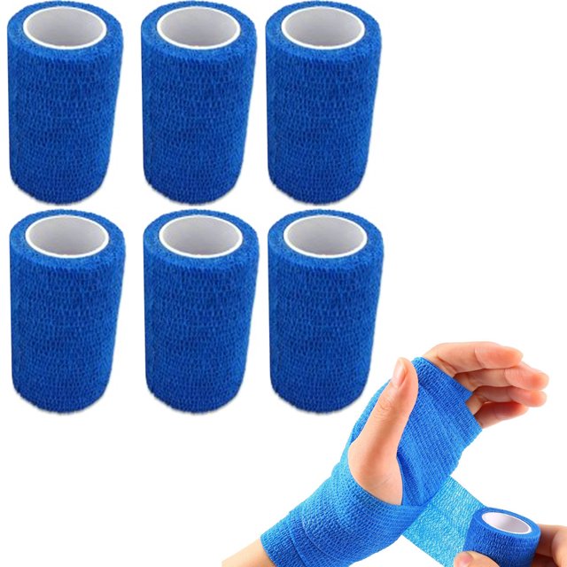 6 X Self Adhering Bandages Adhesive Bands Flexible First Aid Wrap ...