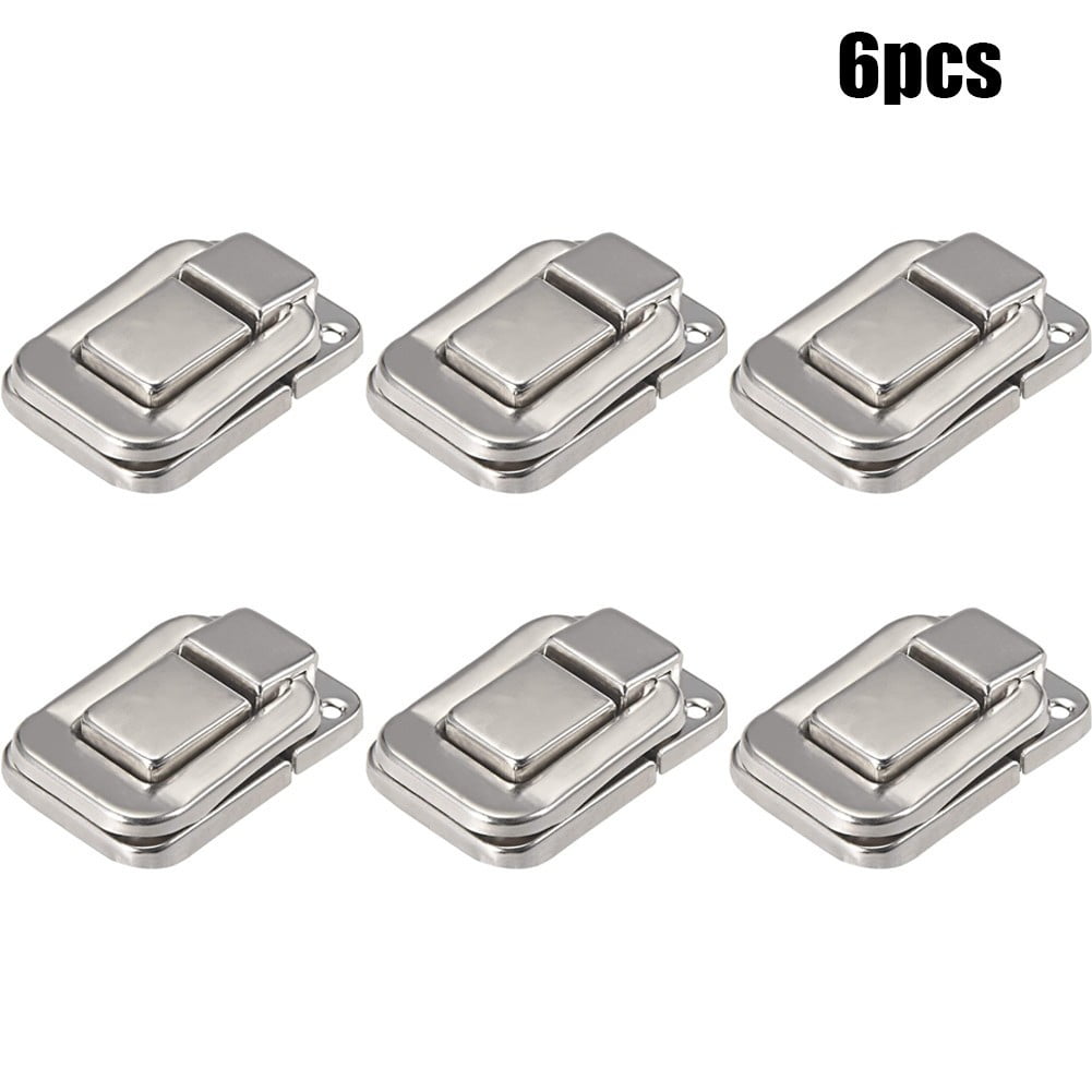 6 X Small Nickel Case Toggle Catch Lock Suitcase Box Trunk Latch Clasp ...