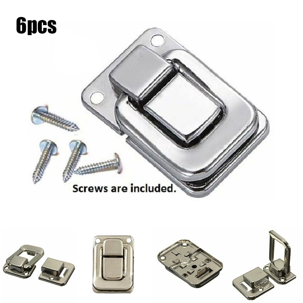 6 x Small Nickel Case Toggle Catch Lock Suitcase Box Trunk Latch Clasp ...