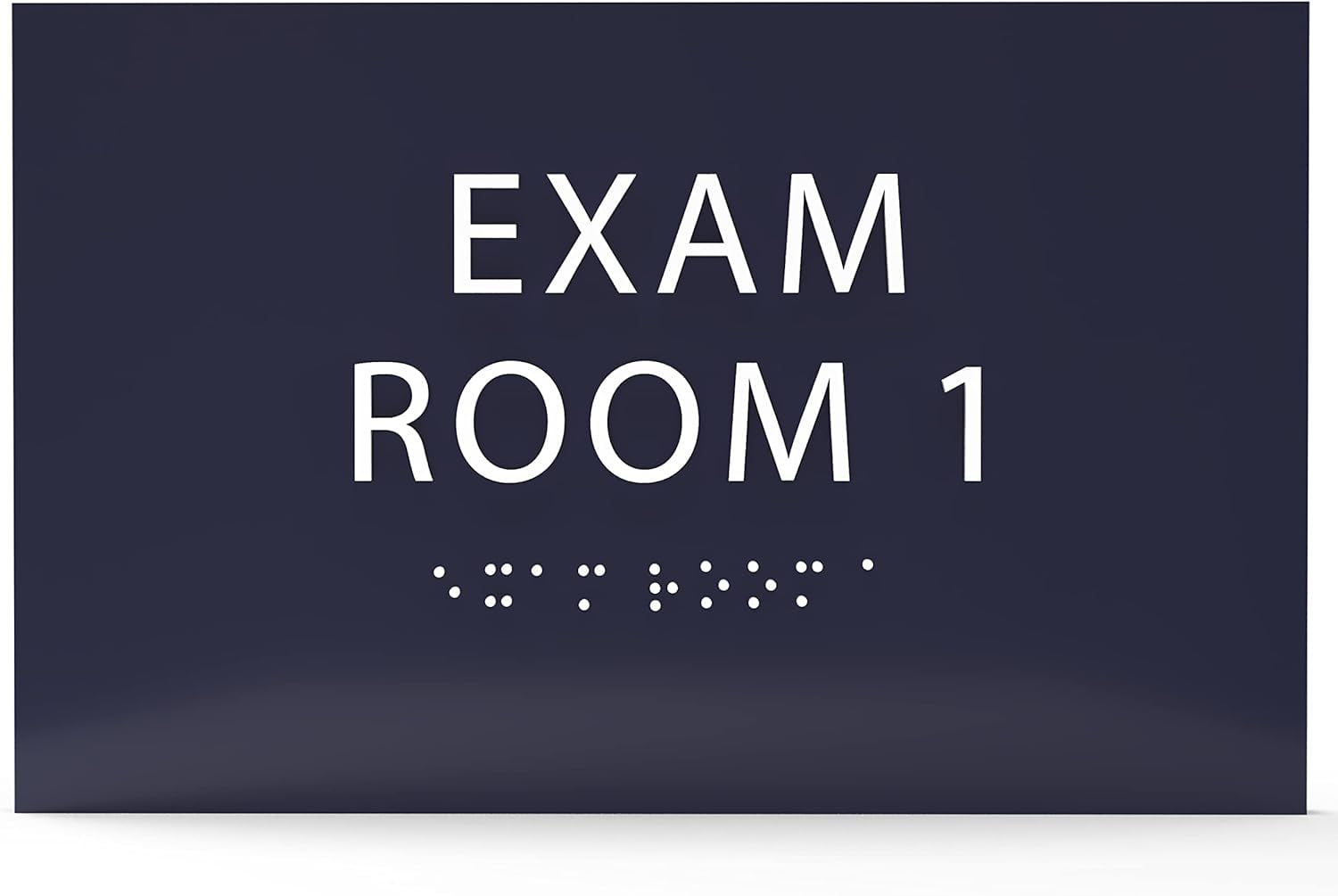 6" X4" Exam Room 1 Sign- Tactile Graphics Grade 2 Braille Text | Modern ...