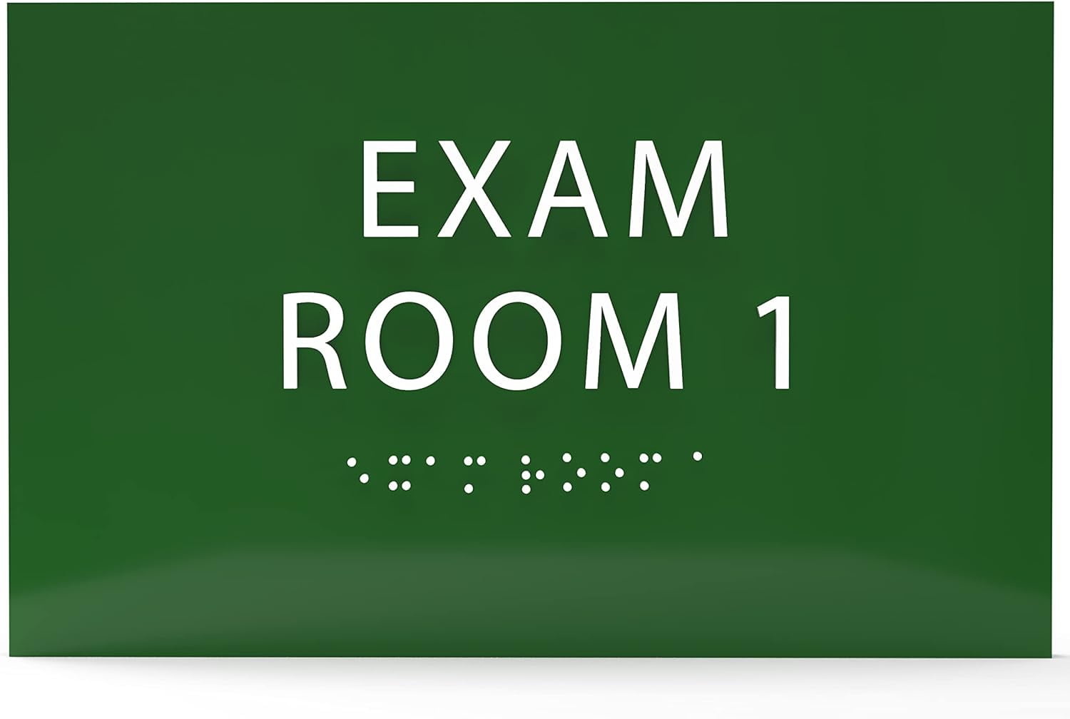 6" X4" Exam Room 1 Sign- Tactile Graphics Grade 2 Braille Text | Modern ...