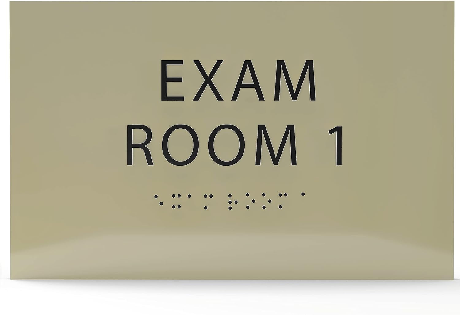 6" X4" Exam Room 1 Sign- Tactile Graphics Grade 2 Braille Text | Modern ...
