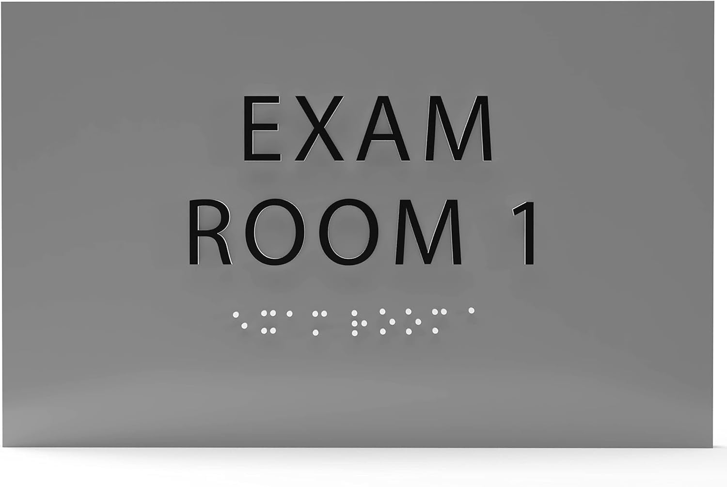 6" X4" Exam Room 1 Sign- Tactile Graphics Grade 2 Braille Text | Modern ...