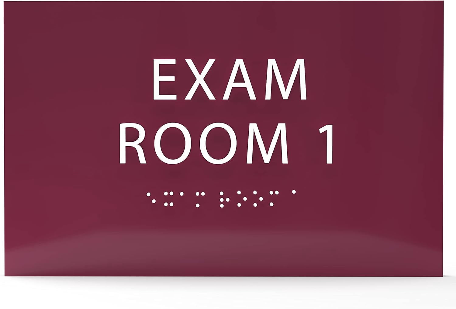 6" X4" Exam Room 1 Sign- Tactile Graphics Grade 2 Braille Text | Modern ...