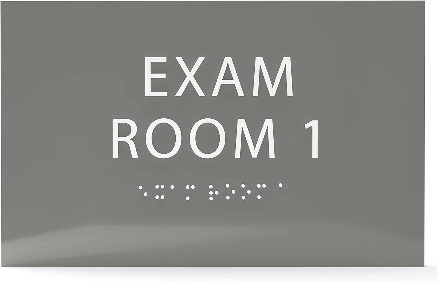 6" X4" Exam Room 1 Sign- Tactile Graphics Grade 2 Braille Text | Modern ...