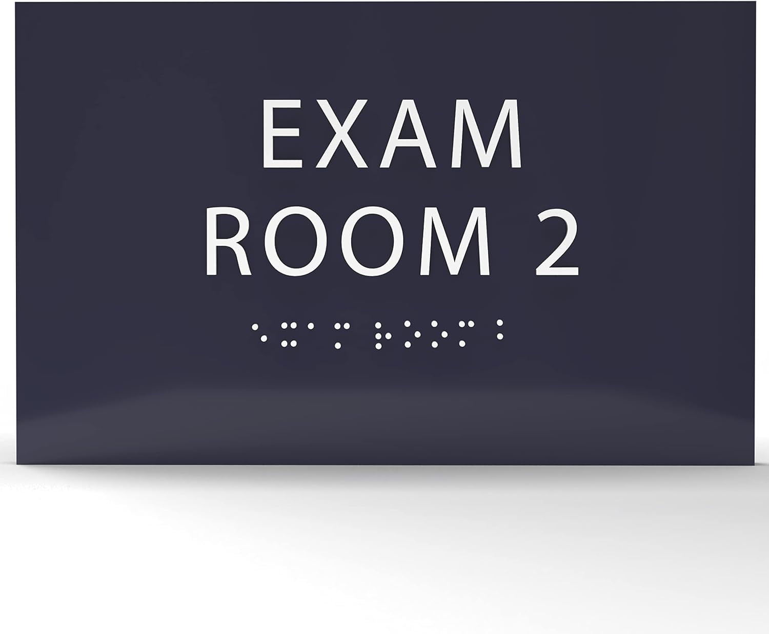 6" X4" Exam Room 2 Sign- Tactile Graphics Grade 2 Braille Text | Modern ...