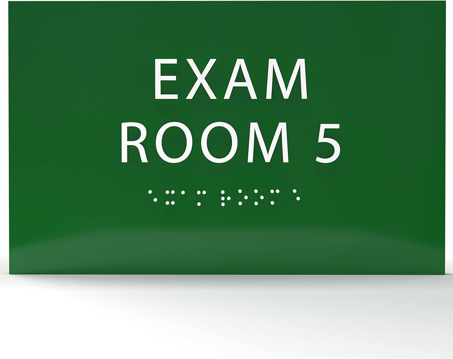 6" X4" Exam Room 5 Sign- Tactile Graphics Grade 2 Braille Text | Modern ...