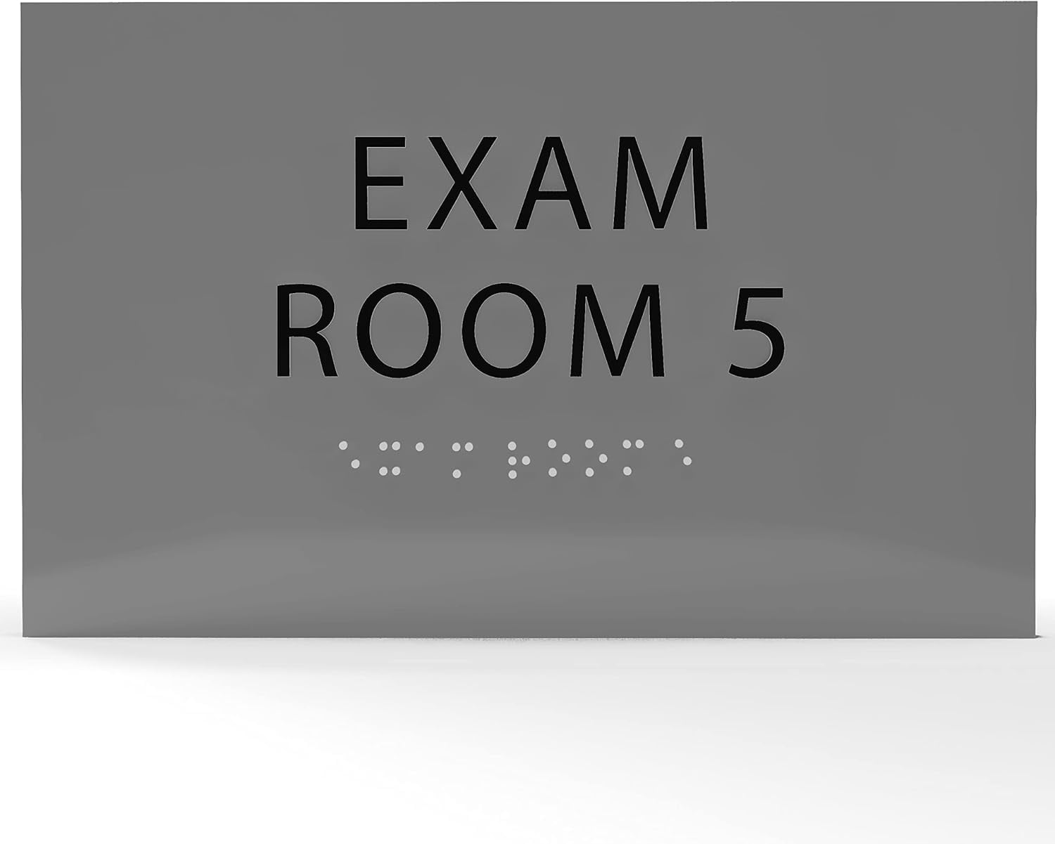 6" X4" Exam Room 5 Sign- Tactile Graphics Grade 2 Braille Text | Modern ...