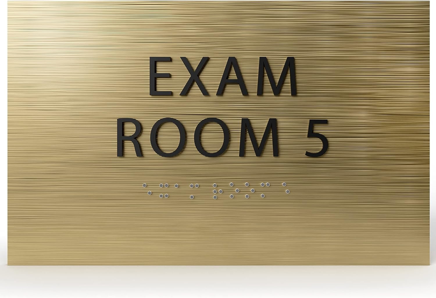 6" X4" Exam Room 5 Sign- Tactile Graphics Grade 2 Braille Text | Modern ...