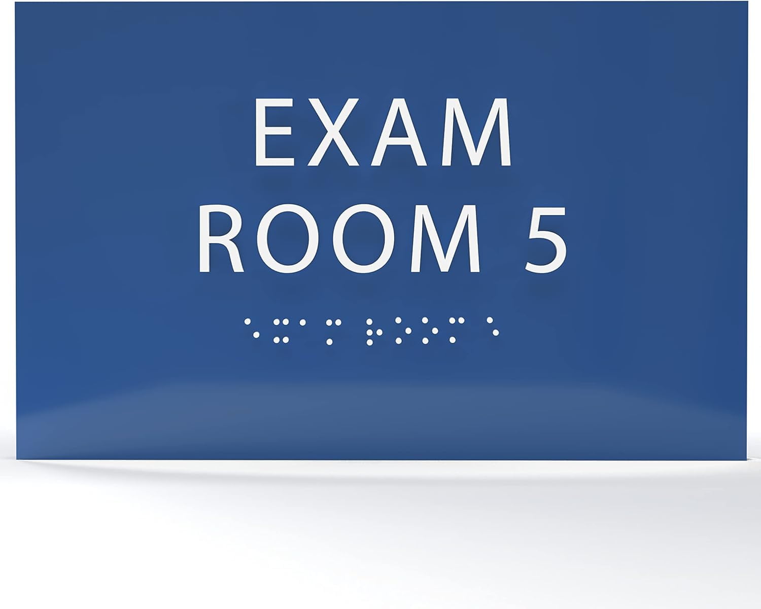 6" X4" Exam Room 5 Sign- Tactile Graphics Grade 2 Braille Text | Modern ...