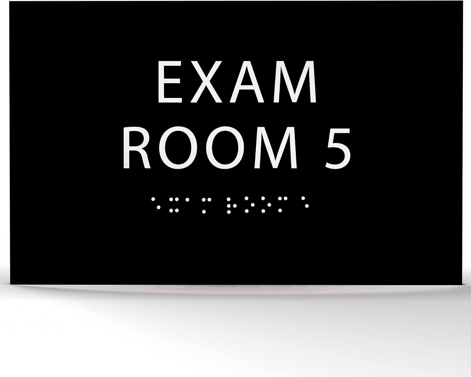6" X4" Exam Room 5 Sign- Tactile Graphics Grade 2 Braille Text | Modern ...