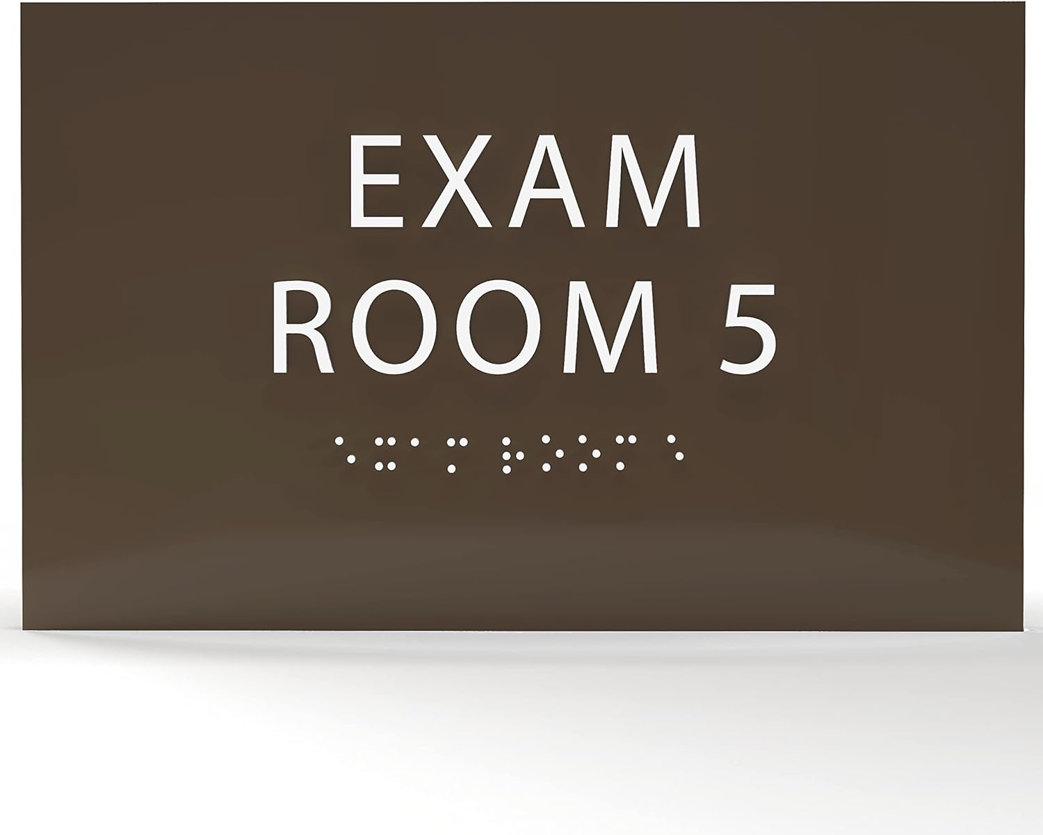 6" X4" Exam Room 5 Sign- Tactile Graphics Grade 2 Braille Text | Modern ...